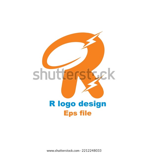 R Letter Logo Design Lightning Symbols Stock Vector (Royalty Free ...