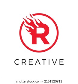 R Letter Logo Fire Flames Logo Stock Vector (Royalty Free) 2161320911 ...