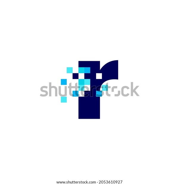 R Letter Lowercase Pixel Mark Digital Stock Vector (Royalty Free ...