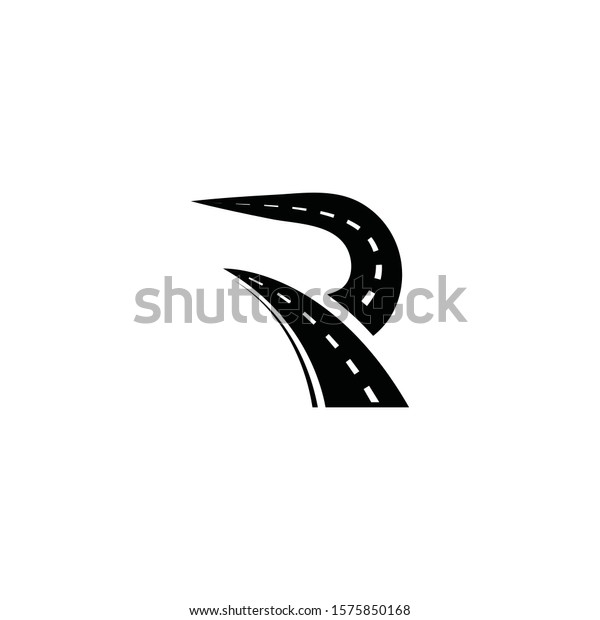 R Letter Road Logo Design Template: เวกเตอร์สต็อก (ปลอดค่าลิขสิทธิ์ ...