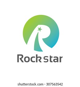 R Letter Rock Star Vector Logo Stock Vector (Royalty Free) 307563542 ...
