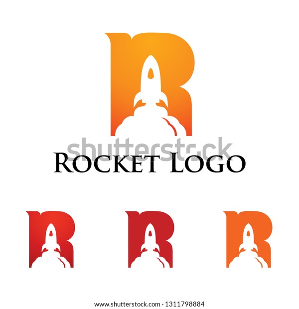 R Letter Rocket Logo Symbol Stock Vector (Royalty Free) 1311798884 ...