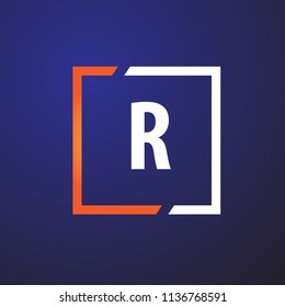 R Letter Square Logo Stock Vector (Royalty Free) 1136768591 | Shutterstock