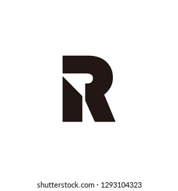 Initial Monogram Letter R Logo Black Stock Vector (Royalty Free) 1798873315