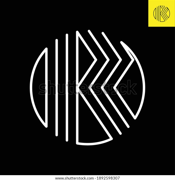R Lettermark Monogram Round Logo Design Stock Vector (Royalty Free ...