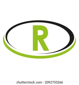 R Logo Simple Design Isolated On Stock Vector (Royalty Free) 2092733266 ...