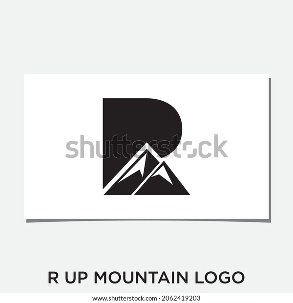 R Mountain Logo Design Stock Vector (Royalty Free) 2062419203