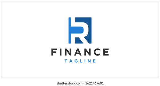 R Negative Space Logo Design Template Stock Vector (Royalty Free ...