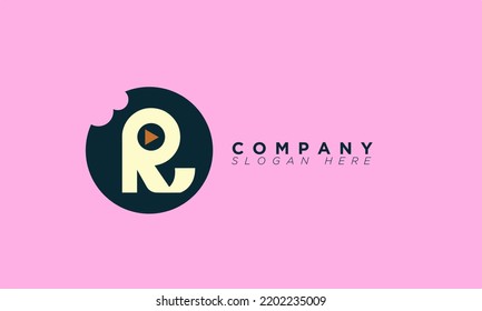 R Play Button Alphabet Letters Initials Stock Vector (Royalty Free ...