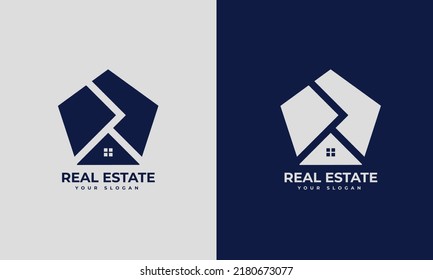 R Real Estate Monogram Logo Template Stock Vector (Royalty Free ...
