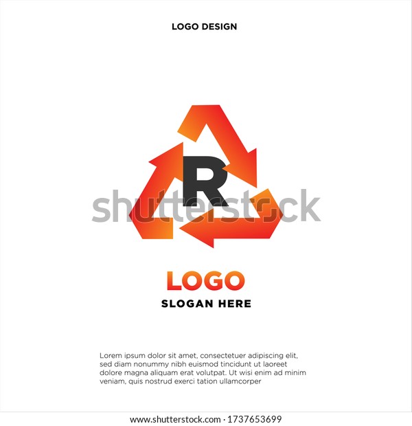 R Recycle Logo Icon Design Template Stock Vector (Royalty Free ...