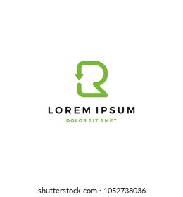 Modern Letter Type R Logo Template: เวกเตอร์สต็อก (ปลอดค่าลิขสิทธิ์ ...
