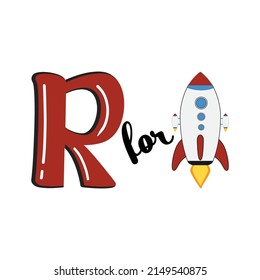 R Rocket R Letter Rocket Vector Stock Vector (Royalty Free) 2149540875 ...