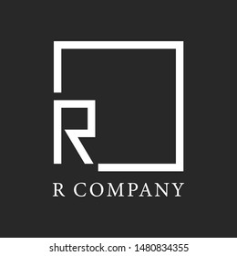 R Square Logo Simple Minimalist Logo Stock Vector (Royalty Free ...