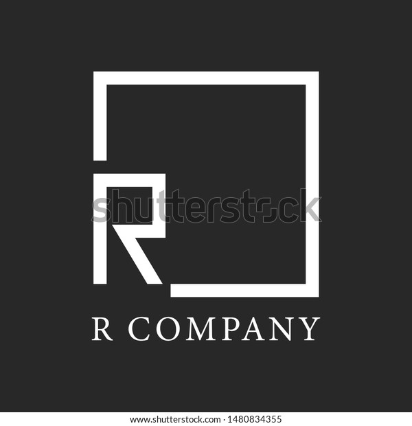 R Square Logo Simple Minimalist Logo Stock Vector (Royalty Free ...