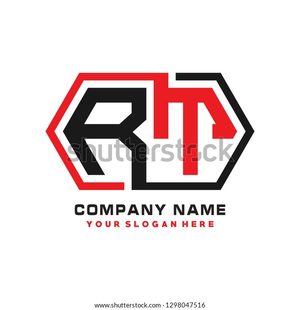 R T Initial Letter Modern Logo Stock Vector (Royalty Free) 1298047516 ...