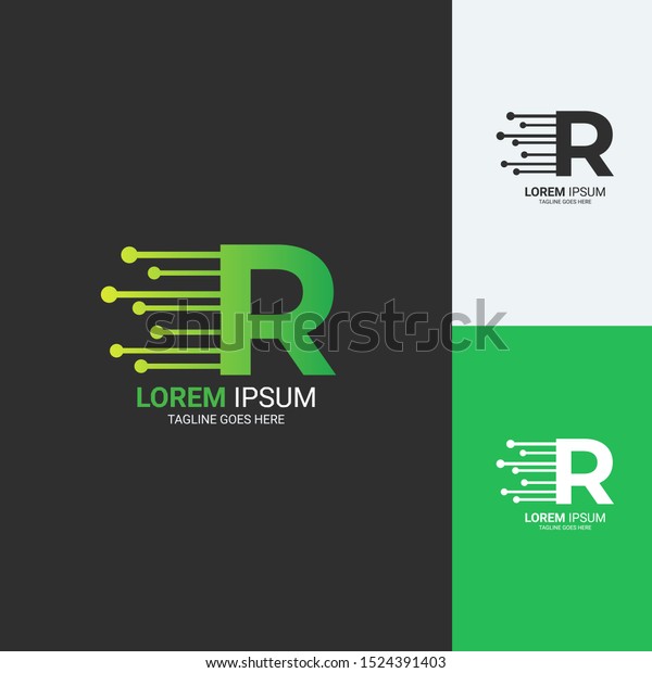 R Tech Logo Template Vektor Stock Vector (Royalty Free) 1524391403 ...