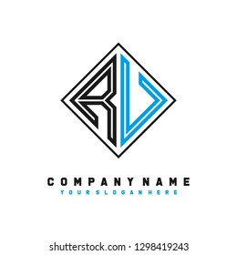 R V Initial Letter Modern Logo Stock Vector (Royalty Free) 1298419243