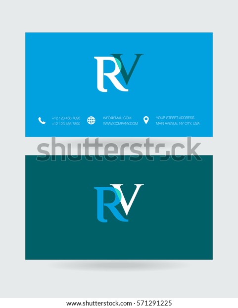 R V Letter Logo Design Vector Stock Vector (Royalty Free) 571291225 ...