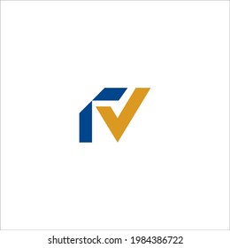 R V Logo Design Vector Sign Stock Vector (Royalty Free) 1984386722 ...