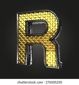 R Golden Letter Stock Vector (Royalty Free) 271300175