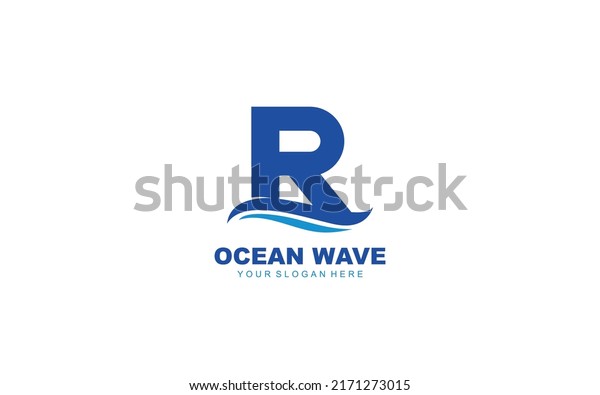 R Wave Logo Design Inspiration Vector Stock Vector (Royalty Free ...