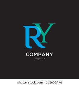 R Y Letter Logo Design Vector Stock Vector (Royalty Free) 551651476 ...