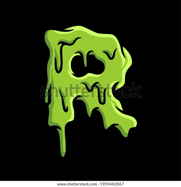R Zombie Font Slime Stock Vector (Royalty Free) 1905462067 | Shutterstock
