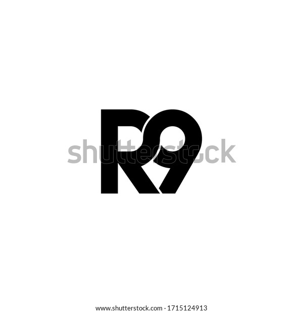 R9 Letter Original Monogram Logo Design: เวกเตอร์สต็อก (ปลอดค่า ...