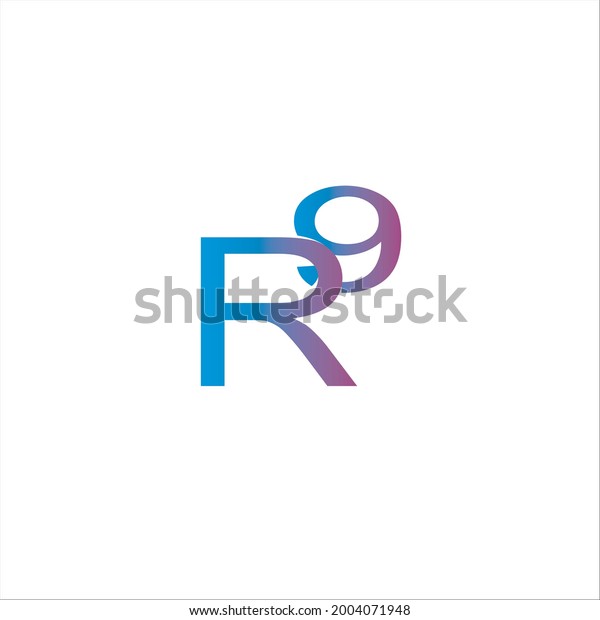 R9 Letter Vector Logo Design Stock Vector (Royalty Free) 2004071948 ...