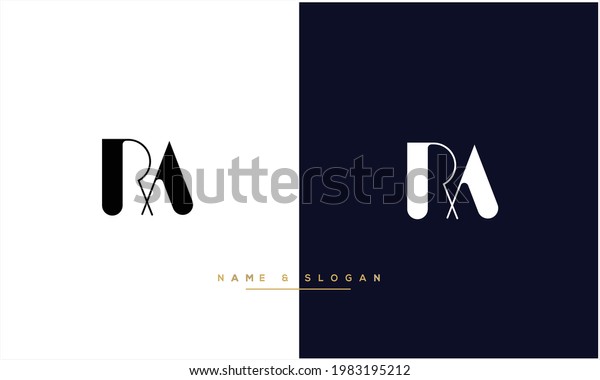 Ra Ar Abstract Letters Logo Monogram Stock Vector (Royalty Free ...