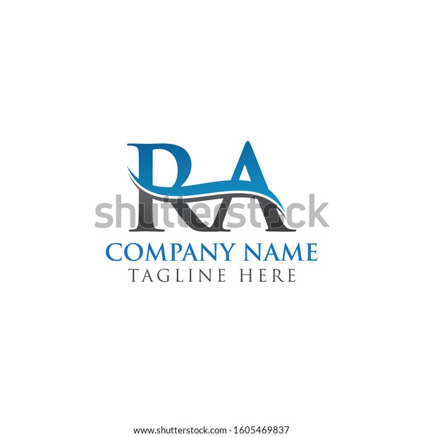 Ra Letter Type Logo Design Vector Stock Vector (Royalty Free) 1605469837