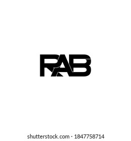Vektor Stok Rab Letter Original Monogram Logo Design (Tanpa Royalti ...