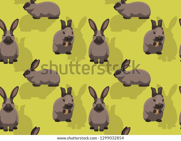 Rabbit American Sable Cartoon Background Seamless Stock Vector (Royalty ...