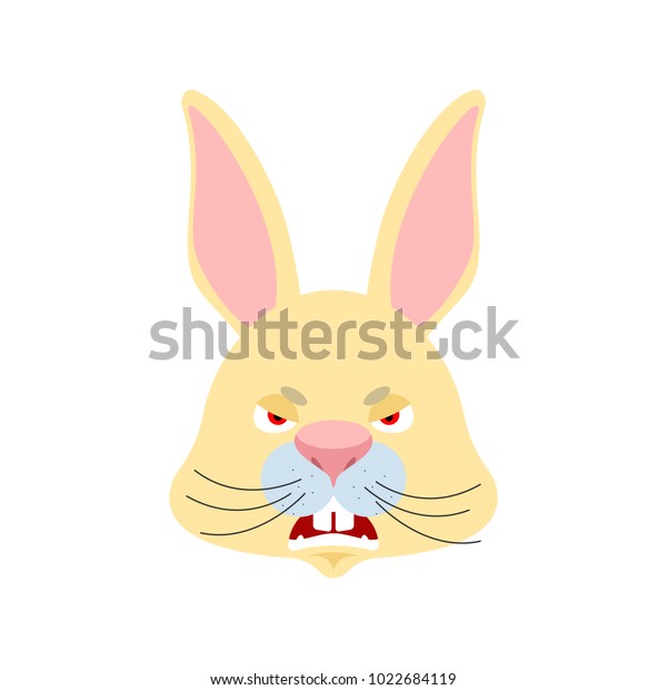 Rabbit Angry Emoji Hare Evil Emotions Stok Vektör (Telifsiz) 1022684119 ...
