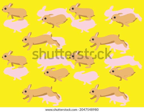 Rabbit Cartoon Netherland Dwarf Seamless Wallpaper Stock Vector ...