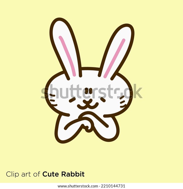 Rabbit Character Illustration Series Planning Rabbit Stock Vector ...