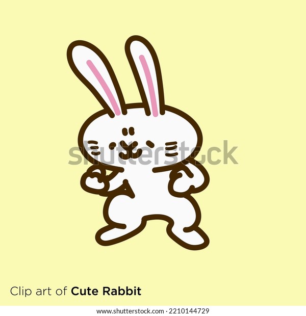 Rabbit Character Illustration Series Rabbits That Stock Vector (Royalty ...