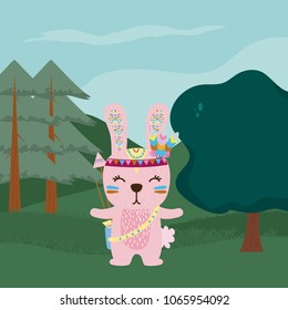 Rabbit Cute Hippie Cartoon Stock Vector (Royalty Free) 1065954092 ...