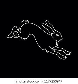 Rabbit Doodle Illustration Stock Vector (Royalty Free) 1177253947 ...