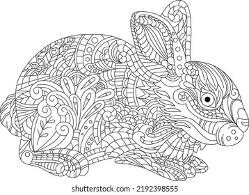 1,139 Zentangle Rabbit Images, Stock Photos & Vectors | Shutterstock