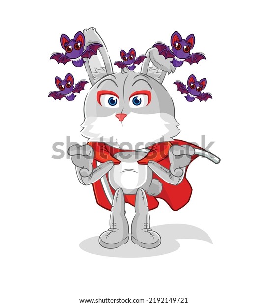 Rabbit Dracula Illustration Character Vector Stock Vector (Royalty Free ...
