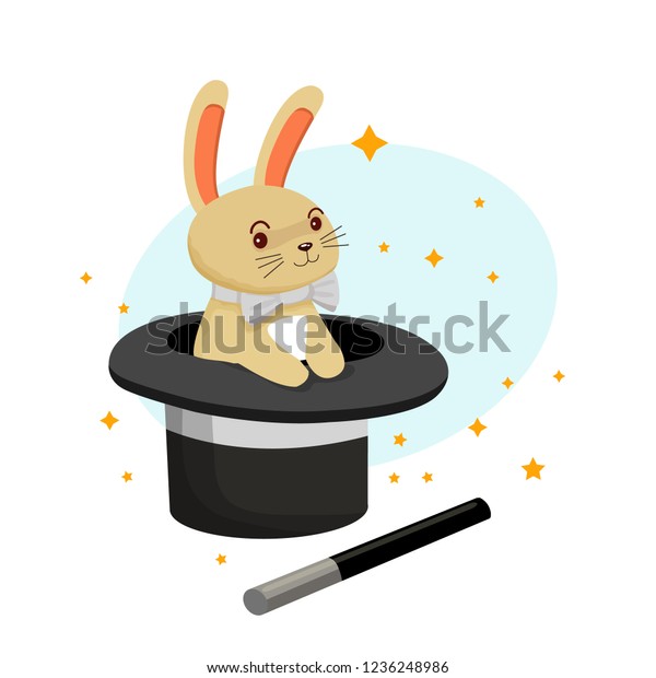Rabbit Hat Magic Trick Stock Vector (Royalty Free) 1236248986 ...