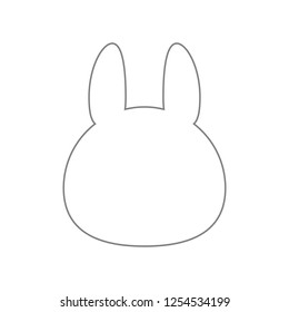 Rabbit Head Silhouette Outline Vector Icon Stock Vector (Royalty Free ...