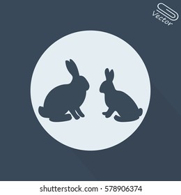 Rabbit Icon Stock Vector (Royalty Free) 578906374 | Shutterstock