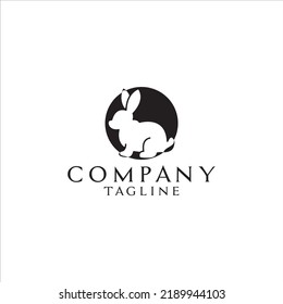 Rabbit Logo Circles Black White Stock Vector (Royalty Free) 2189944103 ...