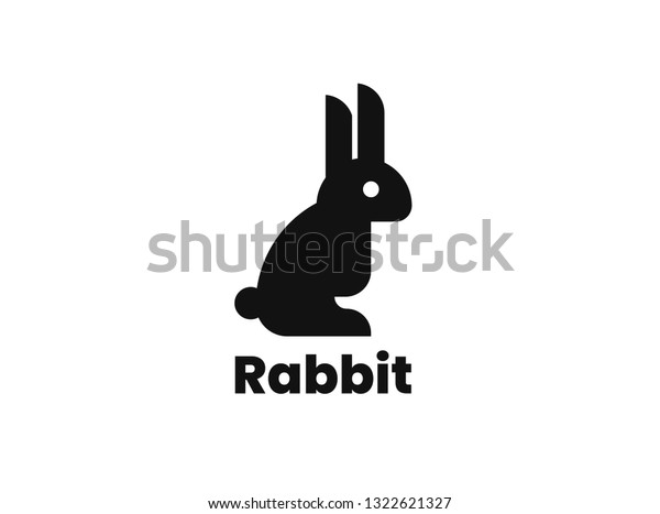 Rabbit Logo Vector Minimal Illustration Design Stock Vector (Royalty ...