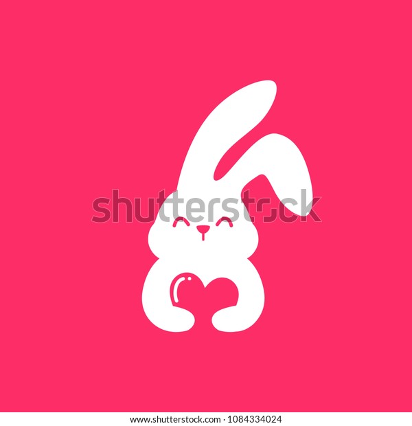 Rabbit Love Hare Bunny Cute Smile Stock Vector (Royalty Free ...