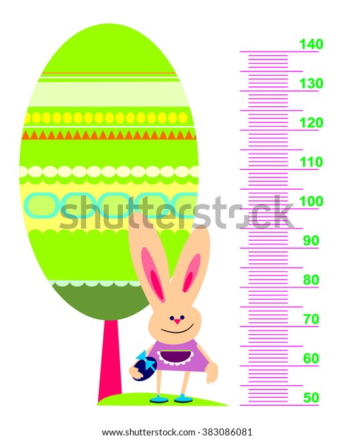 Rabbit Meter Metre Wall Height 50 Stock Vector (Royalty Free) 383086081 ...