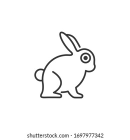 Rabbit Outline Icon Animal Vector Illustration Stock Vector (Royalty ...